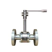 China Songo cryogenic 3 piece flange ball valve pctfe seal 16bar 150lb SS304 SS316 for LNG LN2 -196 degree for sale
