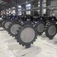 China SONGO Double eccentric butterfly valve LUG type 150LB RPTFE seal high performance offset carbon steel with handwheel for sale