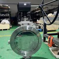 China SONGO Double eccentric butterfly valve LUG type 150LB RPTFE seal high performance offset carbon steel with handwheel for sale