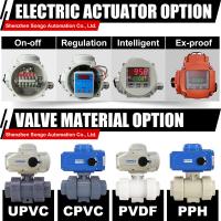 China SONGO Motorized pph ball valve socket type thread type 2 way full bore 24VDC 24VAC Electric Ball Valve for Acid Chemical Resistant for sale