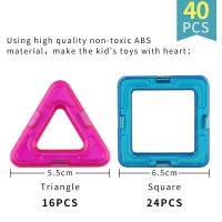 China 100 pcs magnetic tiles Hot selling Children Gift creative Magnetic block Toys Super Durable with Strong Magnets for sale