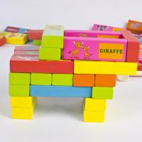 China Popular wooden children's toys, pyramid Beech stacked building toy intelligent wooden early education games for sale