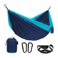 China Camping Portable Hammock Swing with Tree Straps Double Lightweight Nylon Hammocks for Indoor Outdoor Hanging Travel Hiking Beach for sale