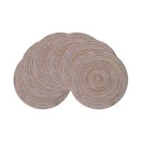 China Round Braided Placemats Dinner Kitchen Set Tables Woven Heat Resistant Washable Non-Slip Place Mats for sale