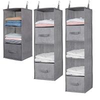 China Hanging Closet Organizer and Storage 3 4 5-Shelf Closet Hanging Storage Shelves for sale