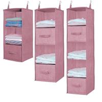 China Multifunctional Hanging Closet Organizers and Storage Bag Hanging Shelves for Clothes Storage Collapsible for sale