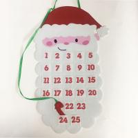 China Custom Felt Hanging Calendar Pendant Countdown to Christmas Tree Decoration Kids Children Gift Calendar for sale