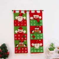 China Felt Calendar Reusable Hanging Advent Calendar Christmas Countdown Decoration 24 Days for Kids Home Classroom Handmade for sale