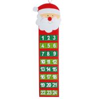 China Cloth Wall Hanging Countdown to Christmas Advent Calendar for Xmas Holiday Decorations for sale