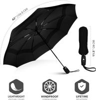 China Black Advertising Gift Fully Automatic Umbrella Custom Strong Umbrella Windproof for Women Adult Girls for sale