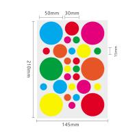 China Round Chalkboard Labels Stickers Custom Erasable Reusable Colored Circle Dot Stickers for sale