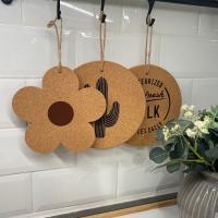 China Cat claw shaped cute cartoon cork coasters hangable heat resistant coasters for sale
