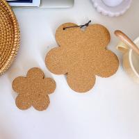 China Bonvan creative custom wood flower cork coasters wooden coaster unfinished custom for sale