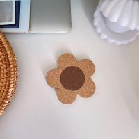 China Bonvan creative custom wood flower cork coasters wooden coaster unfinished custom for sale