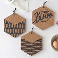 China Cat claw shaped cute cartoon cork coasters hangable heat resistant coasters for sale