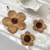 China Cat claw shaped cute cartoon cork coasters hangable heat resistant coasters for sale