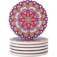 China Top Seller Heat Resistant Fast Water Absorbent Coasters Diatomaceous Earth Cup Coasters for sale