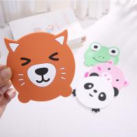 China Creative Cute Cartoon Animal Shape Household Table Mat Durable Non Slip Silicone Soft PVC Cup Coaster for sale