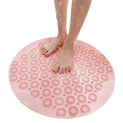China Soft and Safety Rubber Anti-slip Silicon Mat Round PVC Non Slip Custom Floor Bath Mat for sale