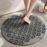 China Soft and Safety Rubber Anti-slip Silicon Mat Round PVC Non Slip Custom Floor Bath Mat for sale