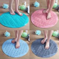 China PVC Non Slip Floor Round Silicon Custom Bath Mat for Adult Kids for sale
