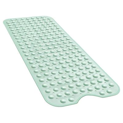China Extra Long Baby Silicone Bath Tub Mat Custom Drain Holes Shower Mats Rugs for Bathroom Non Slip Bath Mats Modern for sale