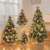 China Desktop DIY Decoration PVC Mini Artificial Green Christmas Tree Gift Set for sale