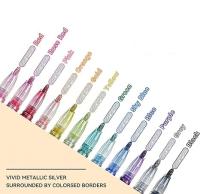 China Shimmer Outline Metallic Markers Set Custom Glitter Marker Pens for Writing Greeting Painting DIY Art Crafts for sale