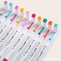 China Set 48colors Marker pens wholesaler dual tips marker pen for  DIY Painting marker pens with high quality PP Bags for sale