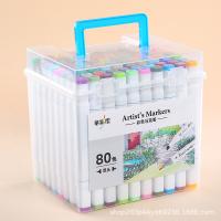 China Set 48colors Marker pens wholesaler dual tips marker pen for  DIY Painting marker pens with high quality PP Bags for sale