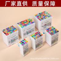 China Set 48colors Marker pens wholesaler dual tips marker pen for  DIY Painting marker pens with high quality PP Bags for sale