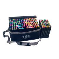 China 80 color double-tip custom marker pen set with cloth bag packaging for sale
