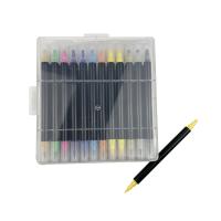 China 2 in 1 Dual Tips Acrylic Paints Pens Markers Custom 24 Colors Fine Tip Art Markers for sale