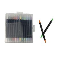 China 24 Colors Custom Dual Tip Acrylic Writing Maker Pen for Rock Painting Ceramic Wood Plastic DIY for sale