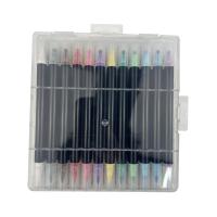China 24 Colors Custom Dual Tip Acrylic Writing Maker Pen for Rock Painting Ceramic Wood Plastic DIY for sale
