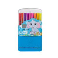 China Bucket Packing Children's Watercolor Pens Washable Marker 12 18 24 Colors Set Custom School Students Art Supplies for sale