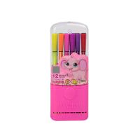 China Bucket Packing Children's Watercolor Pens Washable Marker 12 18 24 Colors Set Custom School Students Art Supplies for sale