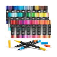 China Colored Pen Watercolor Art Markers Fineliner & Brush Calligraphy Pen with Custom Logo for sale