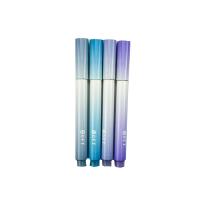 China Gradient Color Eye Protection Fluorescent Pen Set Custom Aesthetic Pastel Highlighter Pen for sale