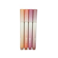 China Gradient Color Eye Protection Fluorescent Pen Set Custom Aesthetic Pastel Highlighter Pen for sale