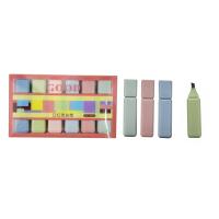 China Custom Chisel Tip Highlighter Marker Pen Kit Office School Stationary Highlighter Aesthetic for sale