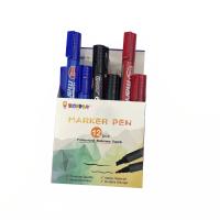 China Non-erasable Oil Based Permanent Paint Black Ink Waterproof Marker Pen with Custom Logo for sale