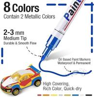 China Medium Tip Marker Pen Custom Waterproof Permanent Paint Markers for Metal Wood Rock Glass Art Craft for sale