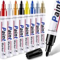 China 8 Colors Permanent Paint Markers Paint Pens Permanent Oil Based Paint Markers for Metal Wood ock Painting Glass Tire for sale