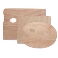 China Art Supply Palette Wooden Palette Watercolor Custom Palette Shape Wood Paint Pallet for sale