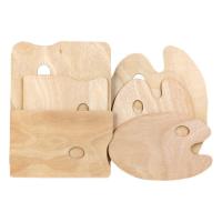 China Paint Color Mix Palette Tray Personnalisable Custom Logo Wood Palette with Thumb Hole for sale
