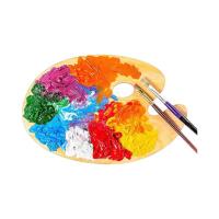 China Wood Palette Custom Artist Palette Paint Pallet for Kids Students Painting for sale