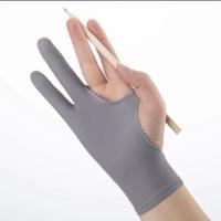 China Pink Drawing Glove Custom Logo Two-Finger Draw Reduces Friction Glove for sale