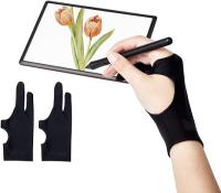 China Palm Rejection Artist Glove Two-Finger Glove for Graphic Drawing Tablet iPad Monitor Painting Paper Sketching for sale