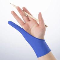 China Reduce Friction Design Custom Durable Two Finger Digital Drawing Glove Work for Both Hands for sale